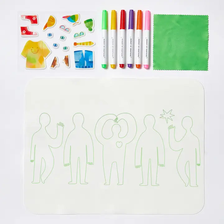Wipeable Silicone Colouring Mat - Friends – Birdie Bananas